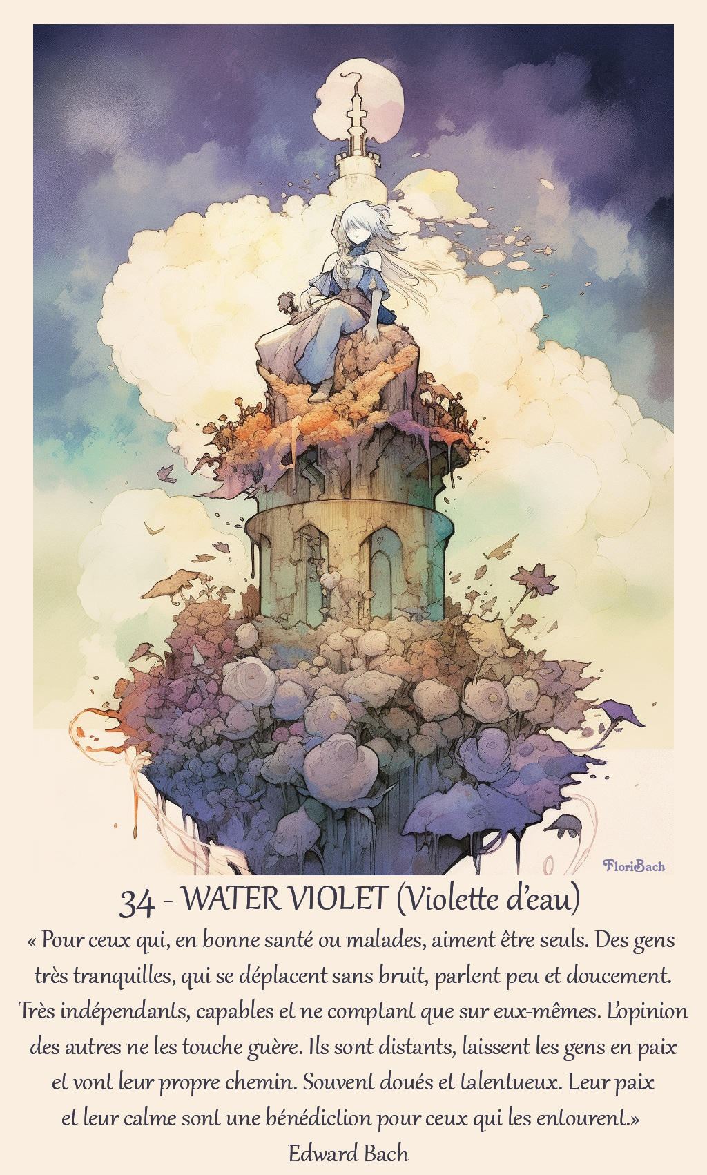 34 - Water Violet , Violette d'eau - FLORIBACH